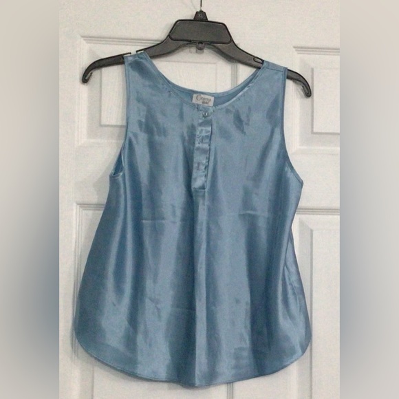 Cato | Intimates & Sleepwear | Cato Light Blue Satin Blouse | Poshmark